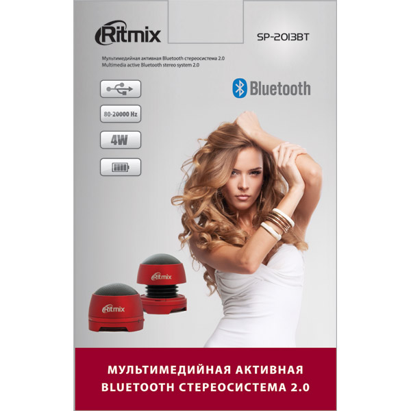 Ritmix SP-2013BT Активная акустическая система 2.0 работающая по ...
